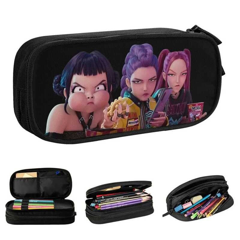 W HUNTRIX Food Case New Kpop Demon Hunters Pen S Student Large Storage ...