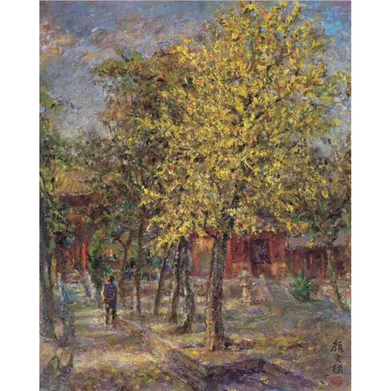 High Definition Reproduction Oil Painting Yan Wenliang 40- 50cm ...