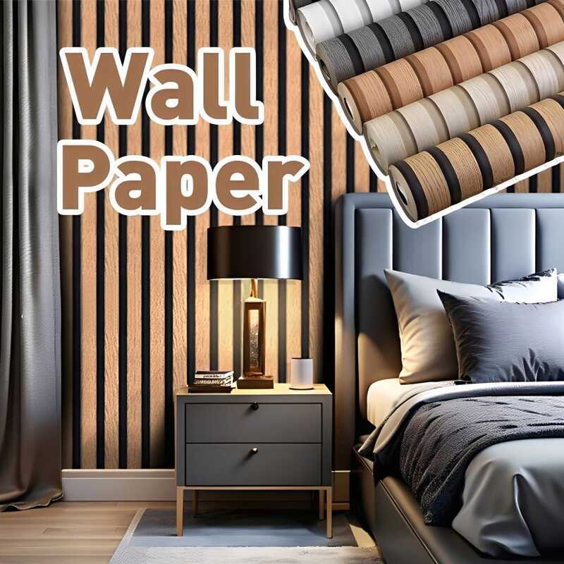 SK 3M Wallpaper Wood 3D Design Self-Adhesive Waterproof PVC Wall ...