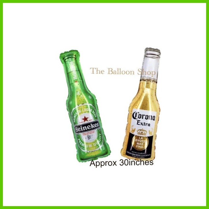 TWO PCS Heineken Beer Bottle shape birthday drink beer Foil Balloon ...