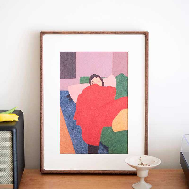 Solid Wood DIY Photo Printing Plus Frame High-end Feel Enlarged Size ...