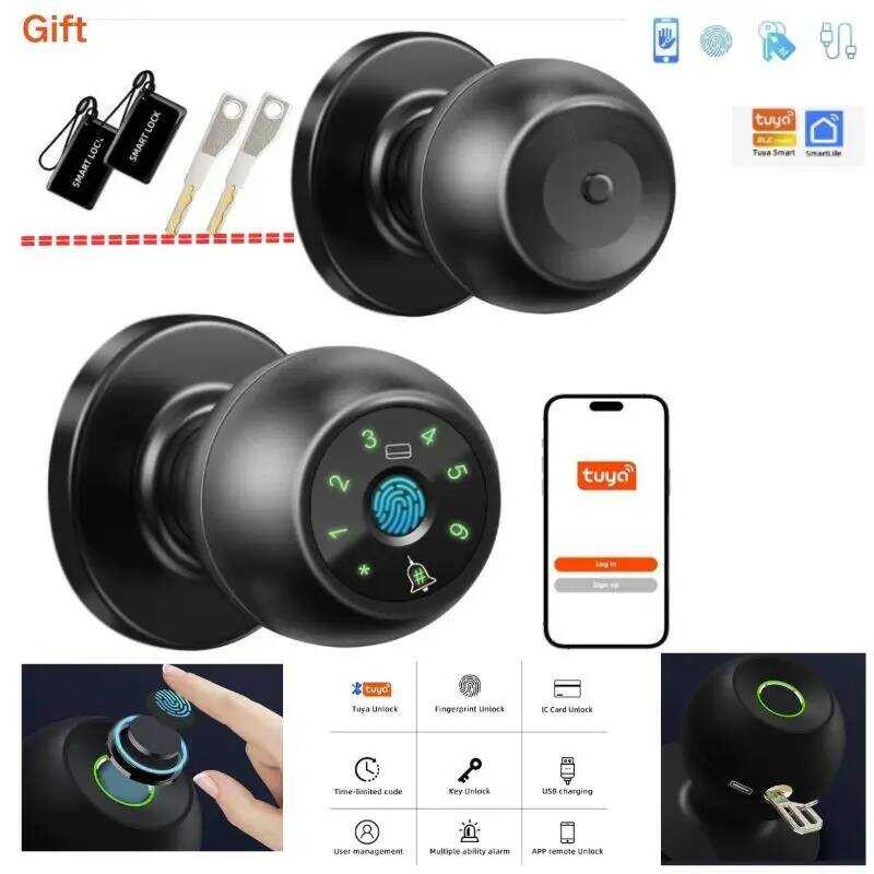 Xj 2025 Smart Door Fingerprint Locky Yale Digital Keyless Door Lock ...