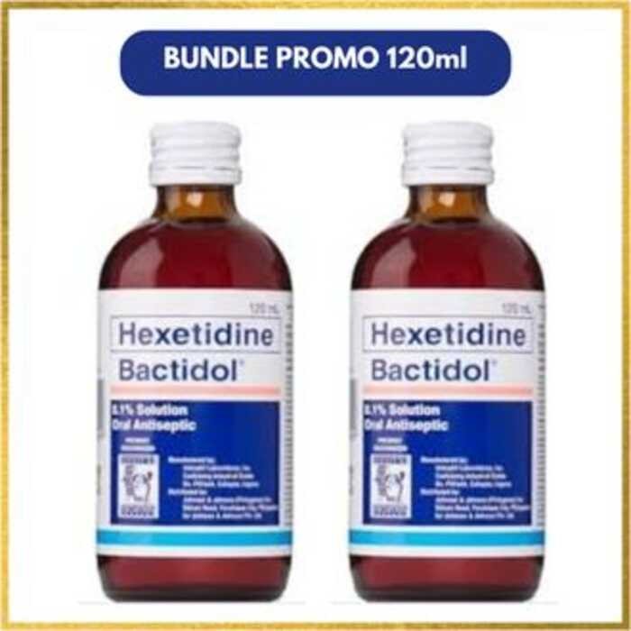 BUNDLE PROMO Bactidol Oral Antiseptic Gargle 120Ml : For Sore Throat ...