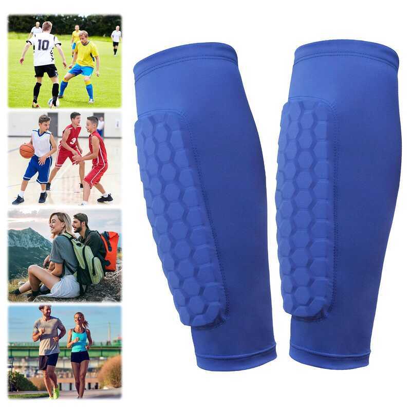 Defender with Honeycomb Soccer Shin Pads Ergonomic Lightweight Calf ...