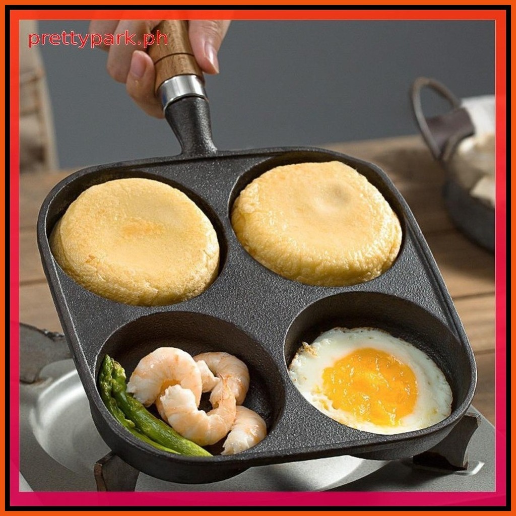 4-Hole Egg Burger Pan pancake pan frying pan non stick egg pan ...