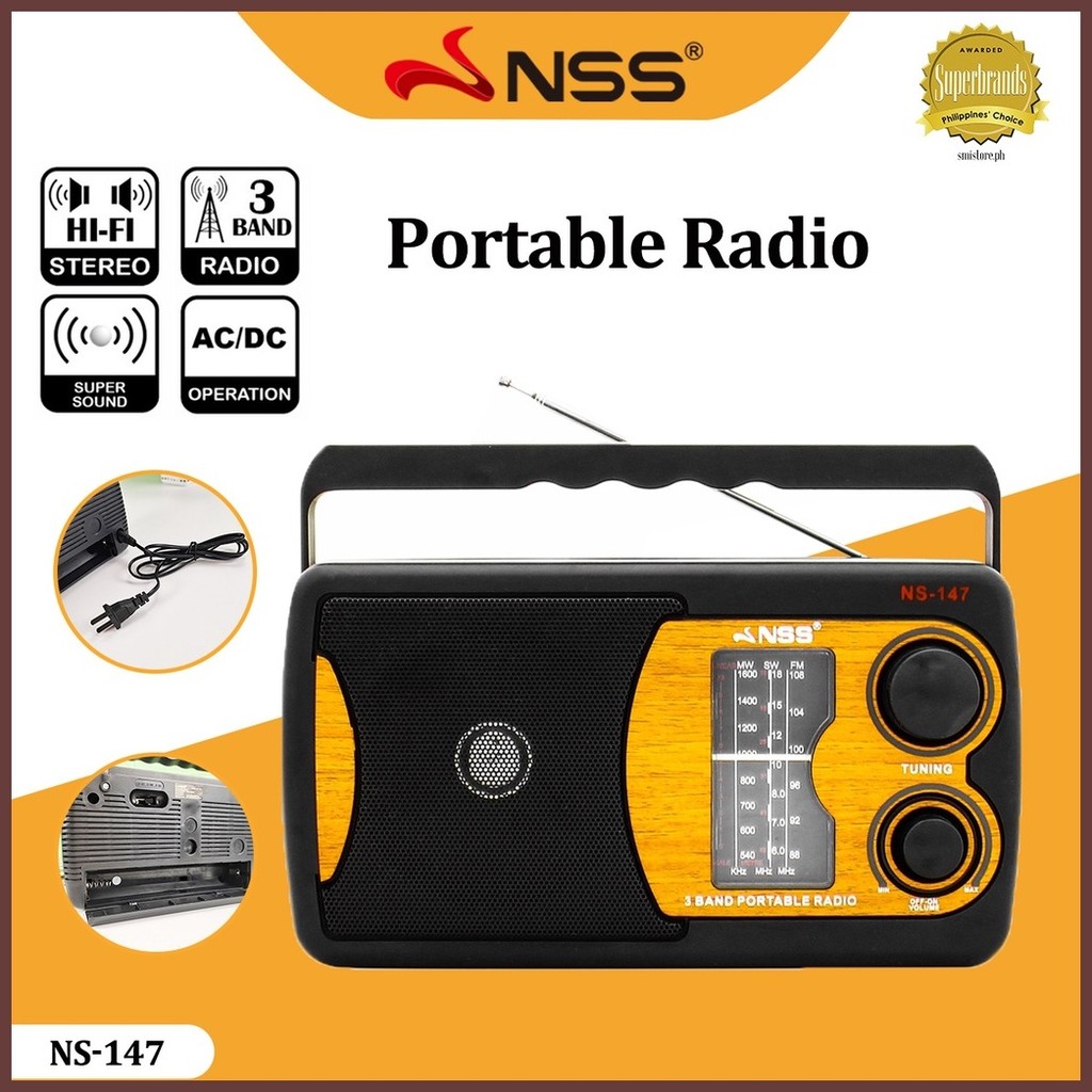 NSS Portable Radio FM/MW/SW BAND Multimedia Speaker System Radio ...