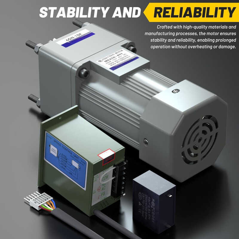 Torque AC Gear Motor With Variable Speed Controller, 110V Reversible ...