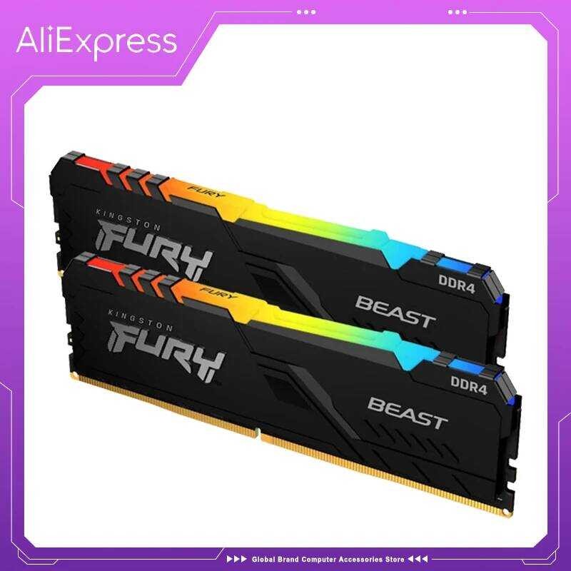 D3 Hyperx 2 FURY Ddr4 RGB Memory 8G 16G 3600Mhz 3200Mhz Cl15 1.2V DIMM ...