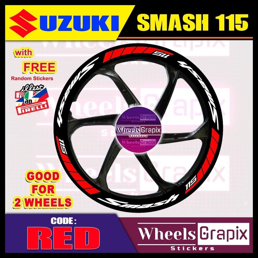 Smash Suzuki 115 2022 Mags Set Sticker Decals (Front & Rear) | Shopee ...