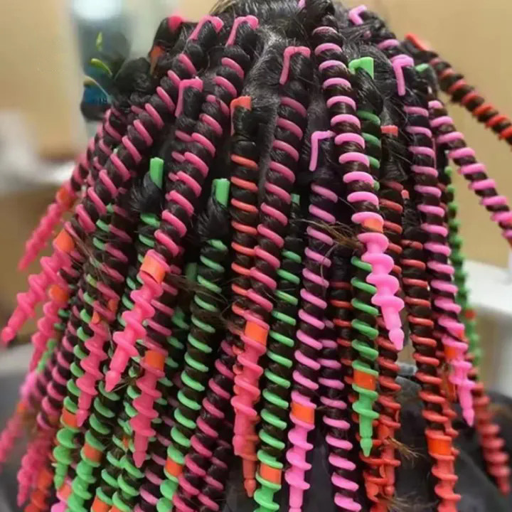 20pcs Plastic Spiral Perm Stick Heatless Hair Curler Curly Hair Rollers ...