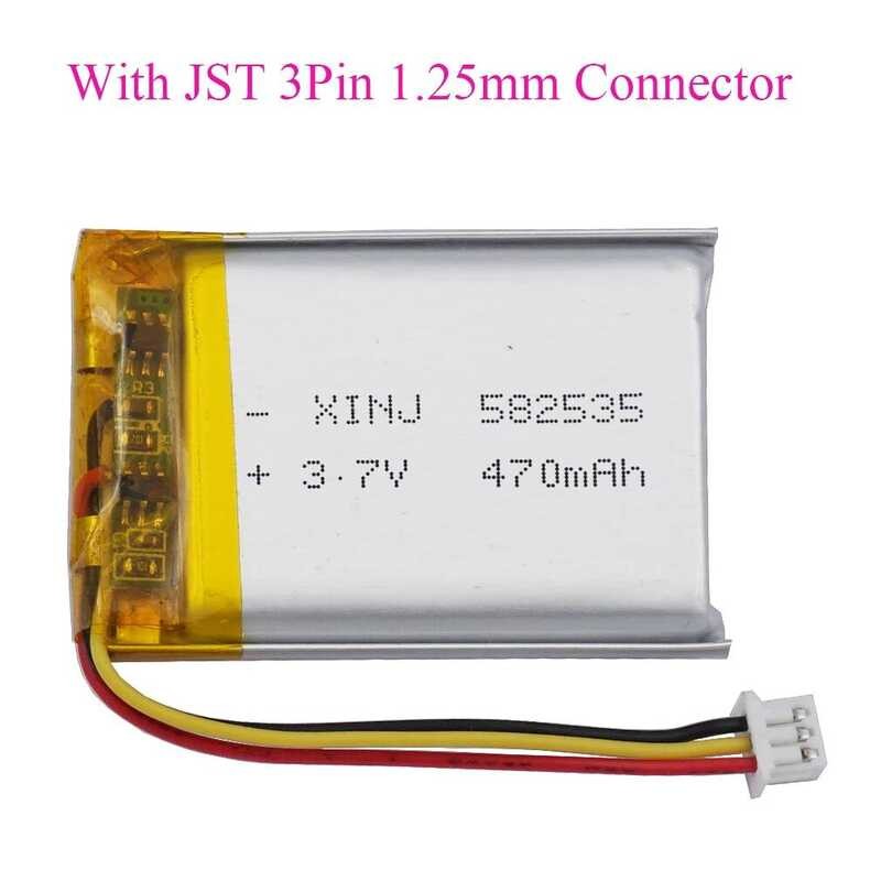 3.7V 3 F 470Mah 1.74Wh Li-Polymer Li Battery JST 3Pin 1.25Mm Connector ...