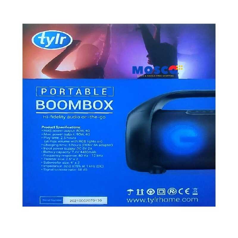 Tylr™ Portable Boombox | Bluetooth, Usb, FM Radio And Line-In Function ...