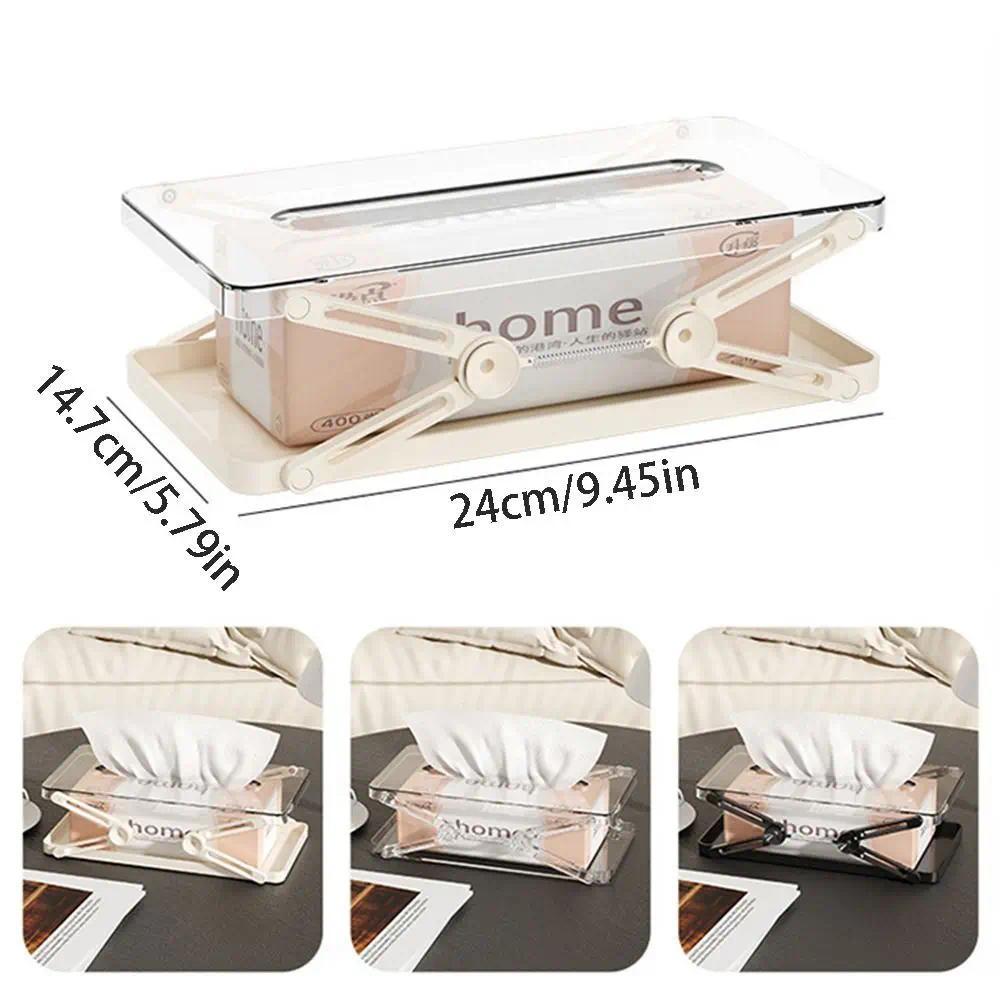 Extendable Tissue Storage Box Minimalist Height Adjustable Creative Light Luxury Napkin Holder ...