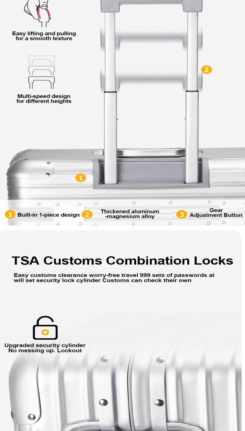 VOYAGER All Aluminum Magnesium Alloy Case Travel Photography, Large ...