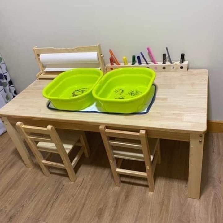 Happy Kiddos Large Solid Wood Study Table Writing Table for kids 4-6 ...
