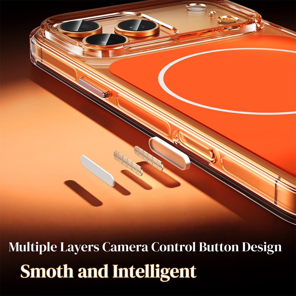 17 New Luxury Cosmic Orange Transparent Magnetic Phone Case for IPhone ...