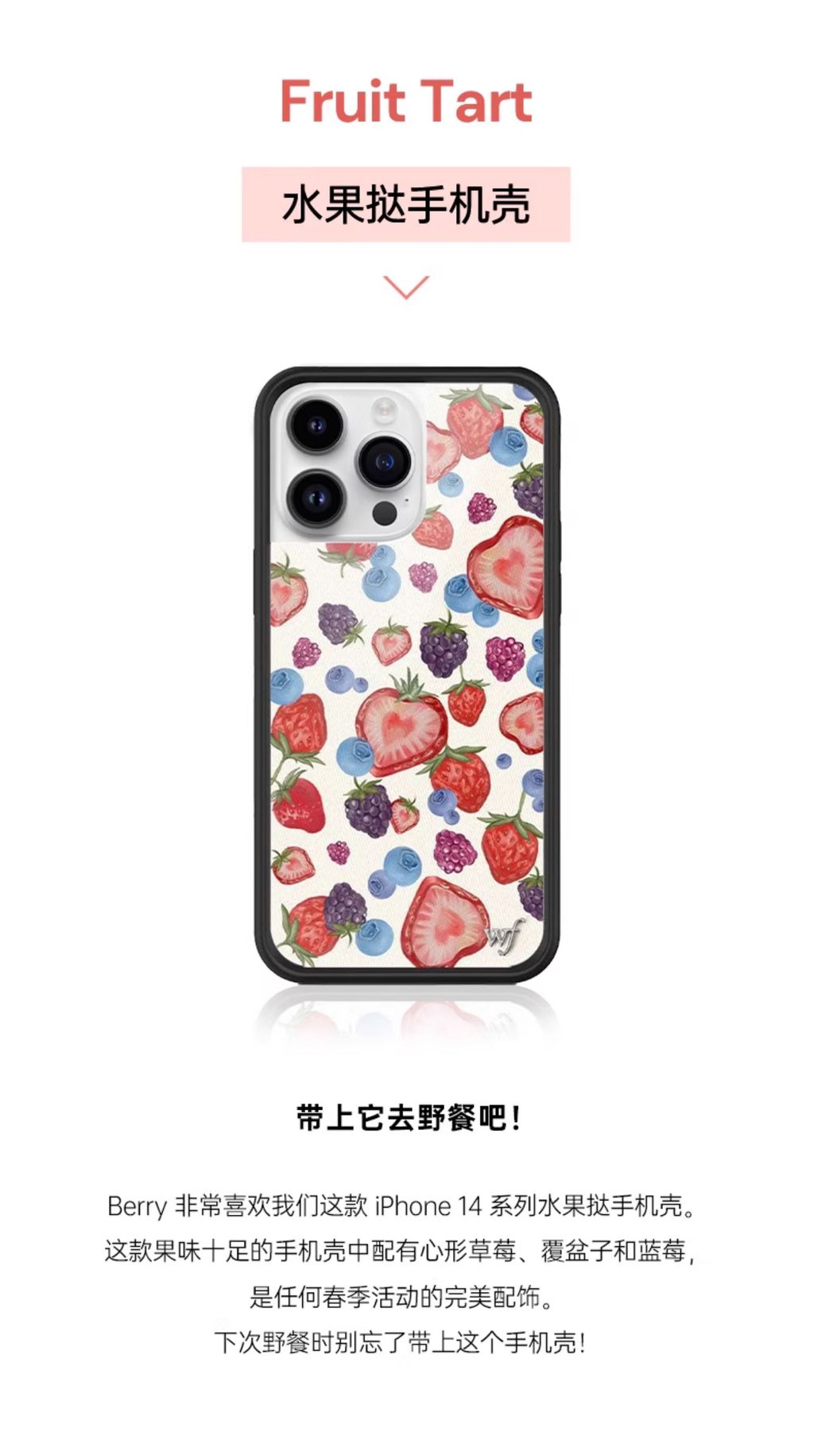 Wildflower Fruit Tart Phone Case For iPhone 12 13 14 15 16 Pro Max 14 ...