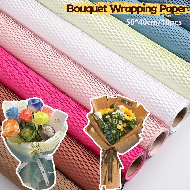 Bouquet Wrapping Paper Colorful Honeycomb Paper Wrapper Packaging ...