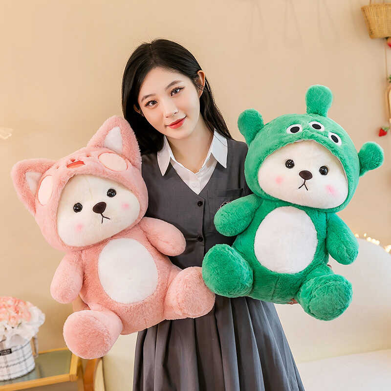 Transformed Lina Bear Plush Doll Dudu Cat Plush Toy Transformed Lily ...
