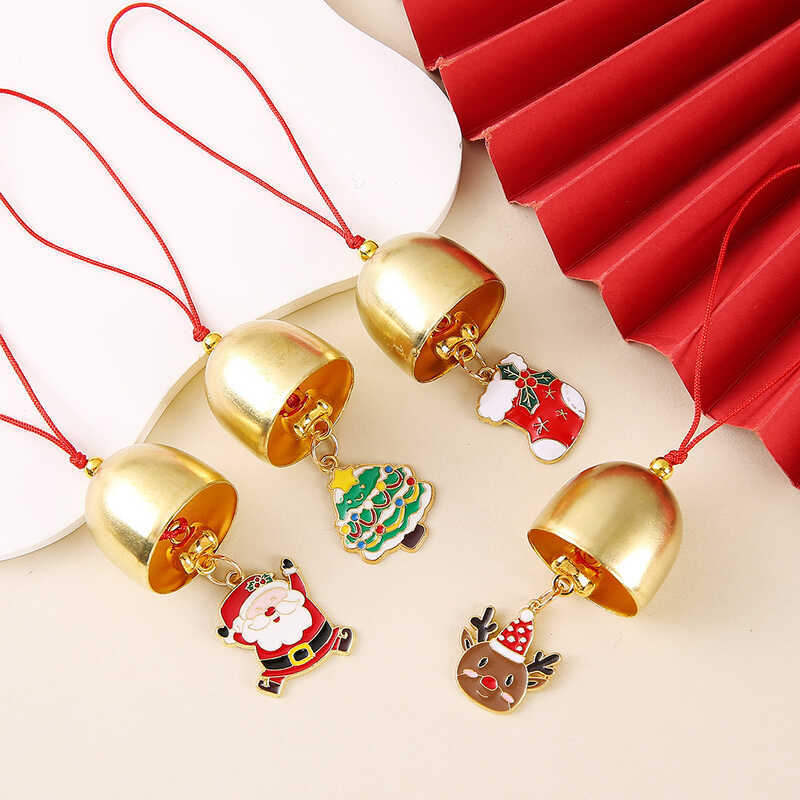Selling Santa Hot Claus Wreath Small Bell Pendant Christmas Tree Wind ...