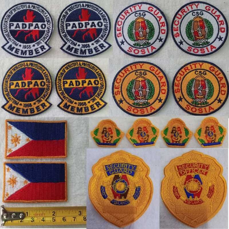 Security Guard Embroidery Computerized Patches 396 | Shopee Philippines