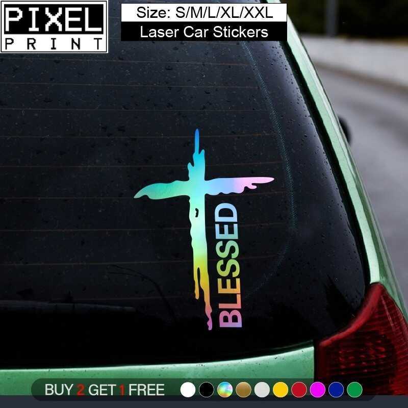 Blessed Cross Sticker For Stickers And Decals Waterproof Car ...