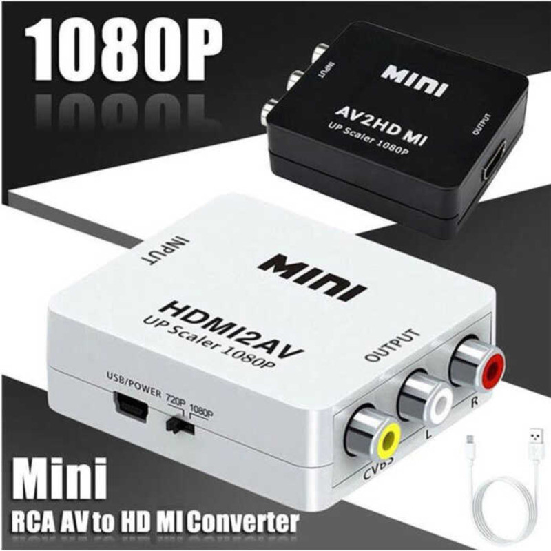 AV To Hdmi Converter Box Av2hdmi Hdmi2av HDMI RCA CVSB HD Video Adapter ...