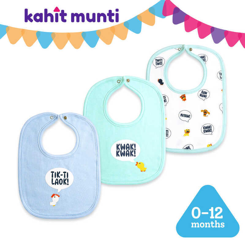 Kahit Munti 3-Piece Snap-On Bib Munting Alaga - Boy 7Da | Shopee ...