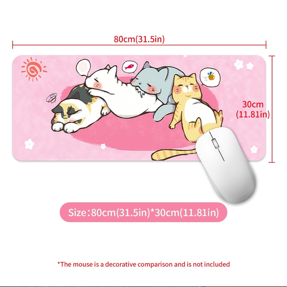 80*30CM Cartoon Mouse Pad Large Size Non-slip Thickened Mouse Pad Cute ...