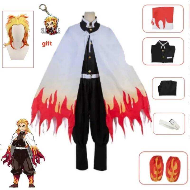 Train Anime Mugen Season Demon Slayer Rengoku Kyojuro Cosplay Costumes ...