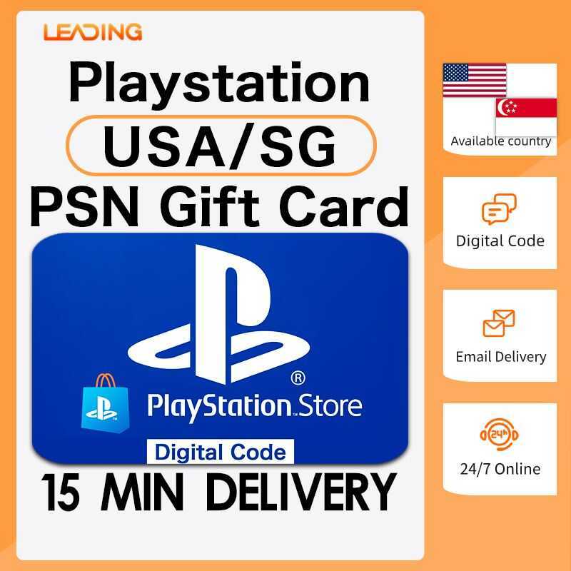 PSN Usa/Sg⚡1 Usd~100 Usd/15 Sgd~100 SGD Playstation Gift Card—Psn Sg ...