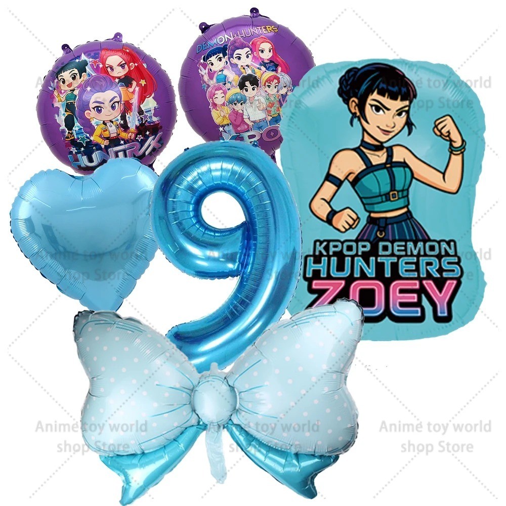 Kpop Demon Hunters Balloons Birthday Party Decoration MIRA RUMI ZOEY ...