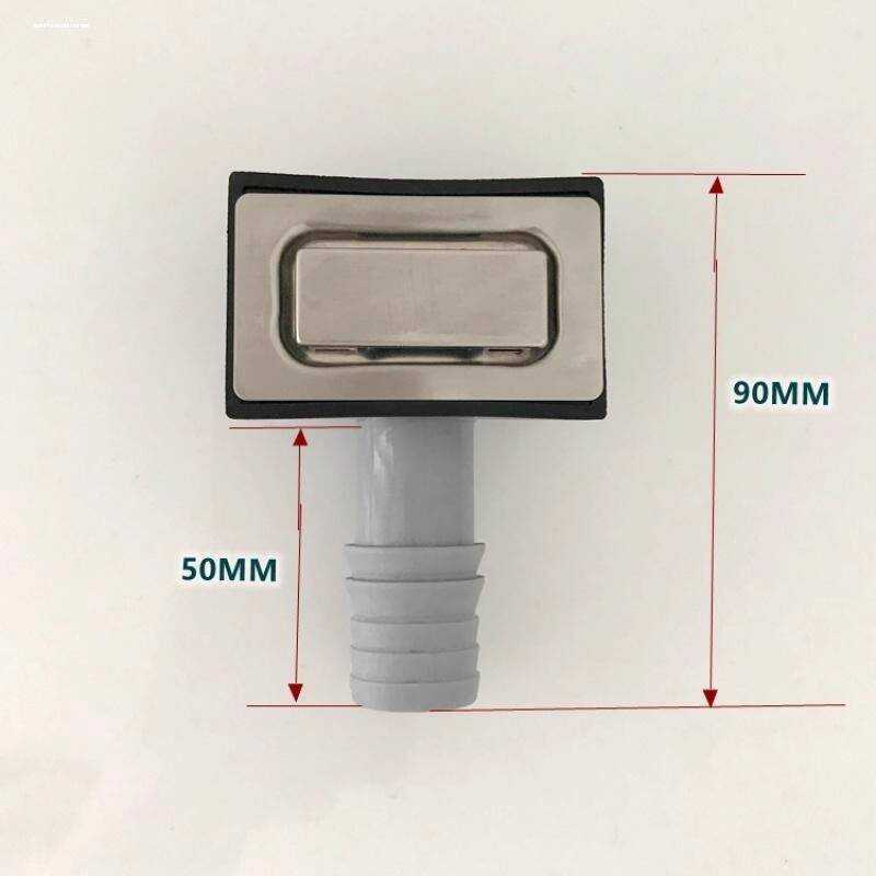 Drain Connector Sink Square Overflow Head Connection Pipe Hose Drainage ...
