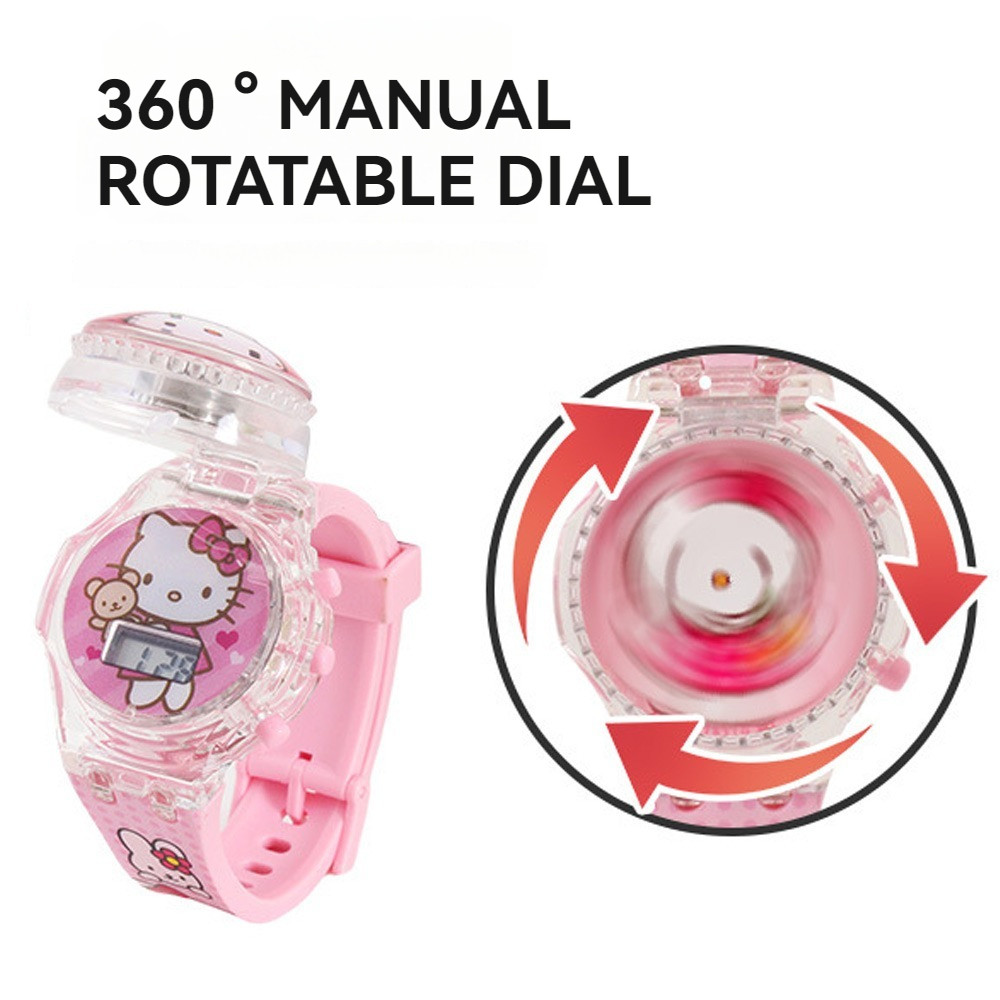 Sanrio Led Cute Quartz My Melody Watch Kuromi Students Lights Flash ...