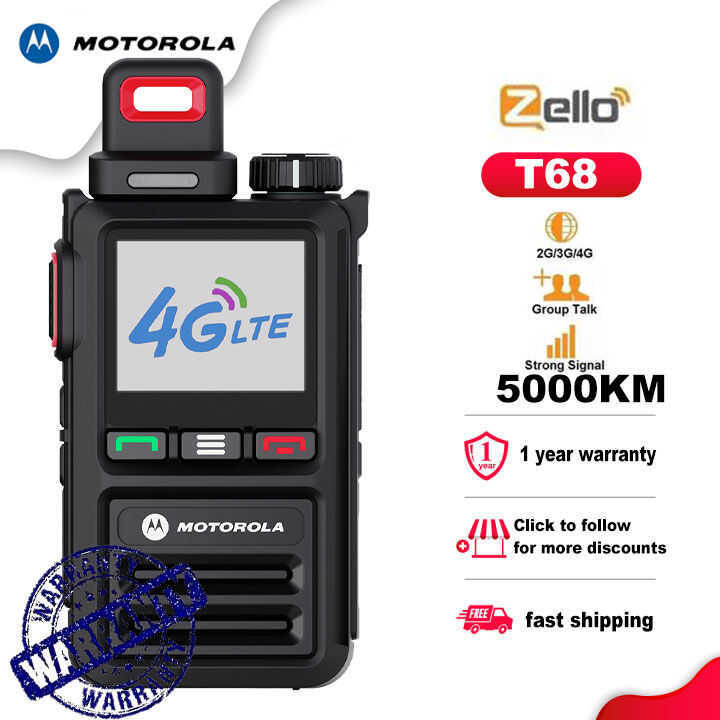 MOTOROLA T68 Walkie Talkies Long Range 10000Km Zello Network Radio PTT ...