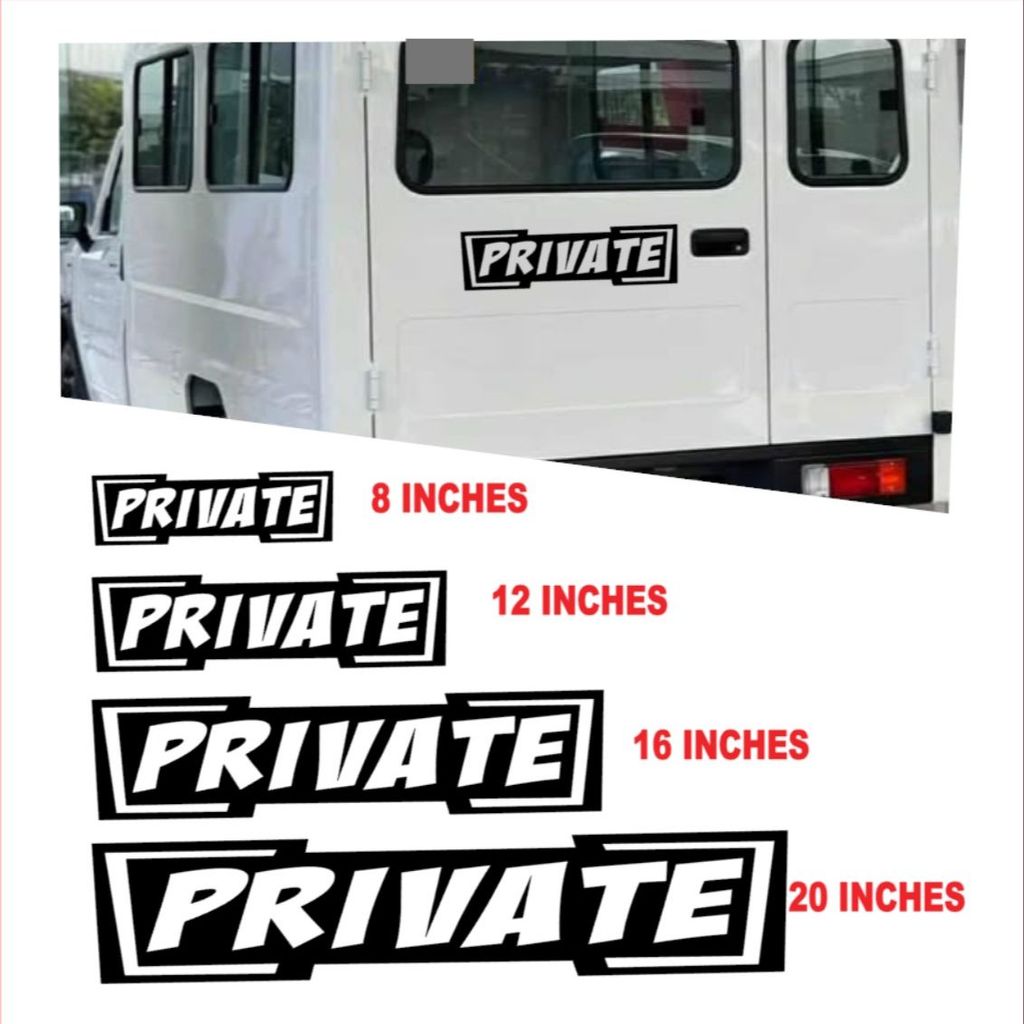 Private sticker waterproof vinyl car sticker | Shopee Philippines