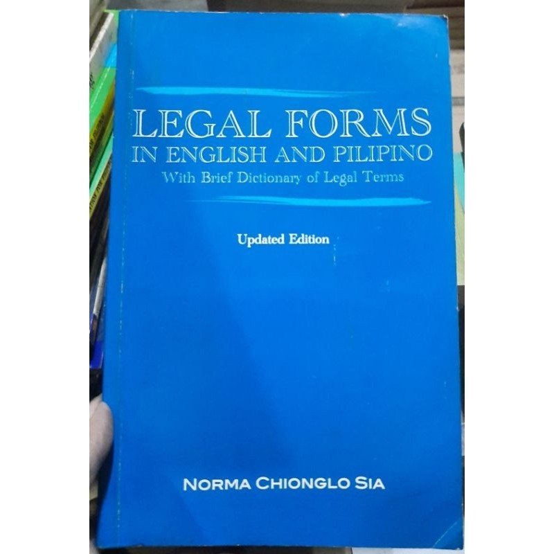 Legal Forms in English and Filipino Updated ed by Sia | Shopee Philippines