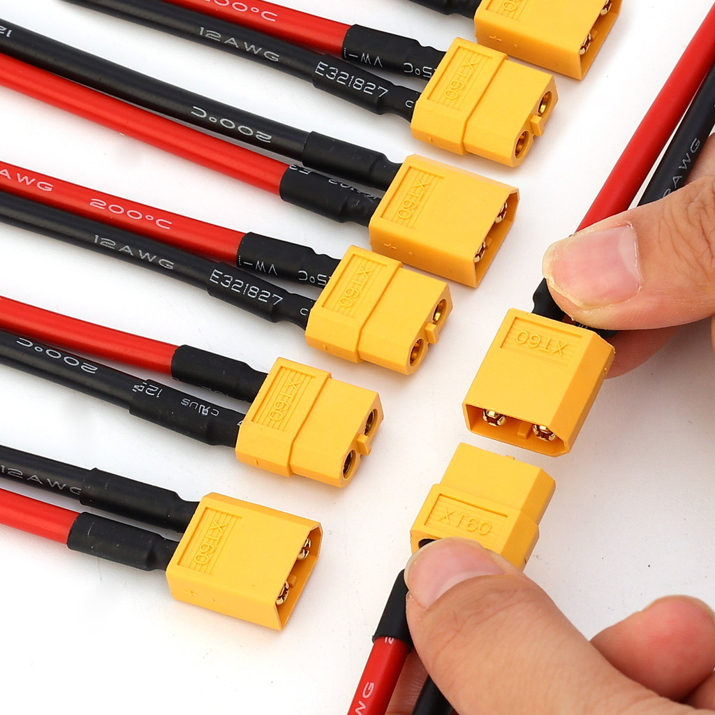 12AWG Stable PA Insulation DC 500V Battery Connectors XT60 Male Female ...