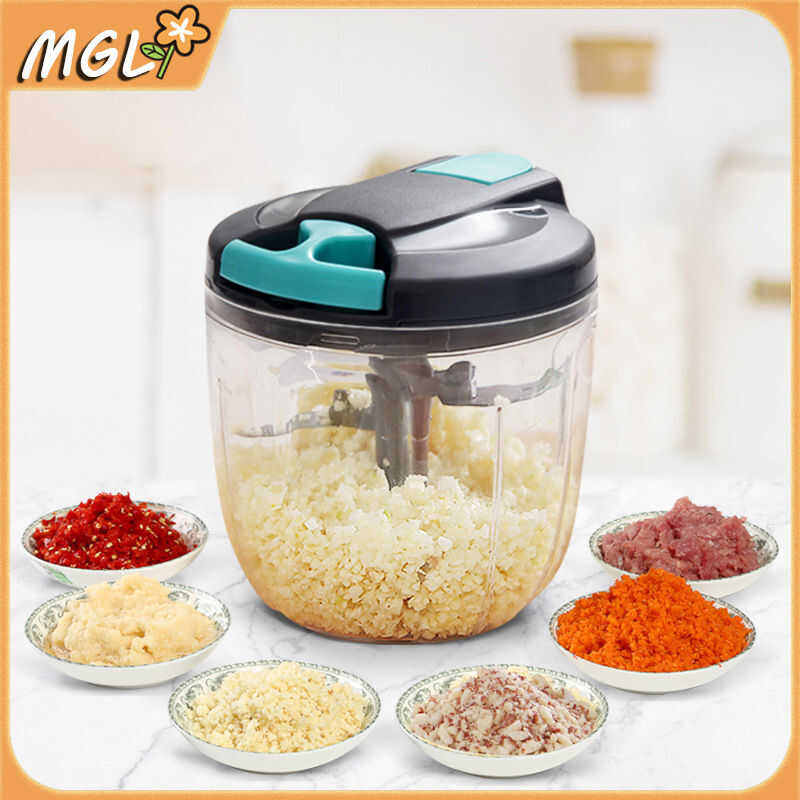 Hand-Powered Portable Food Processor Manual Vegetable Slicer And Dicer ...