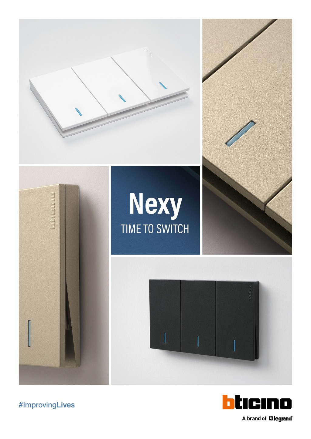 Pack Of 10 | BTicino One-Way Switch Set Size 1 Channel There Is A Water ...