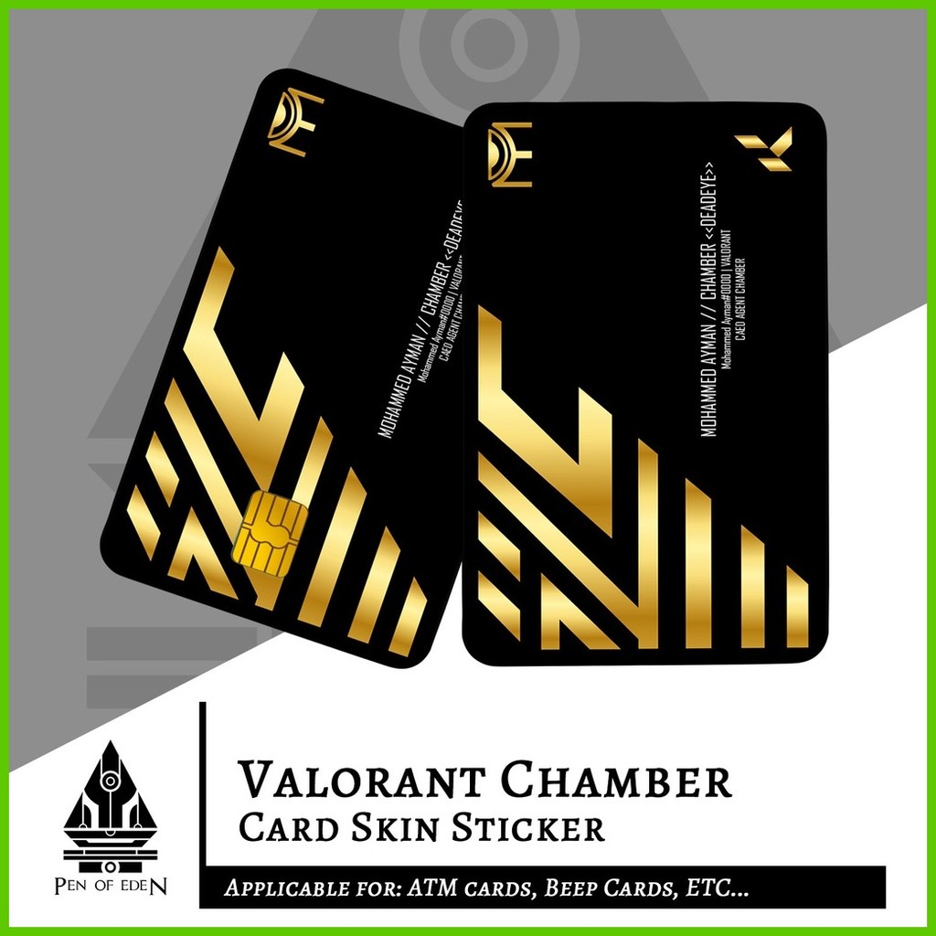 Valorant Chamber Card Skin Sticker for ATM Card & Beep Card | Shopee ...