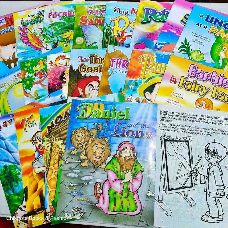 Story With Coloring Book Big - English/ Tagalog Translation 8.5X11" For ...