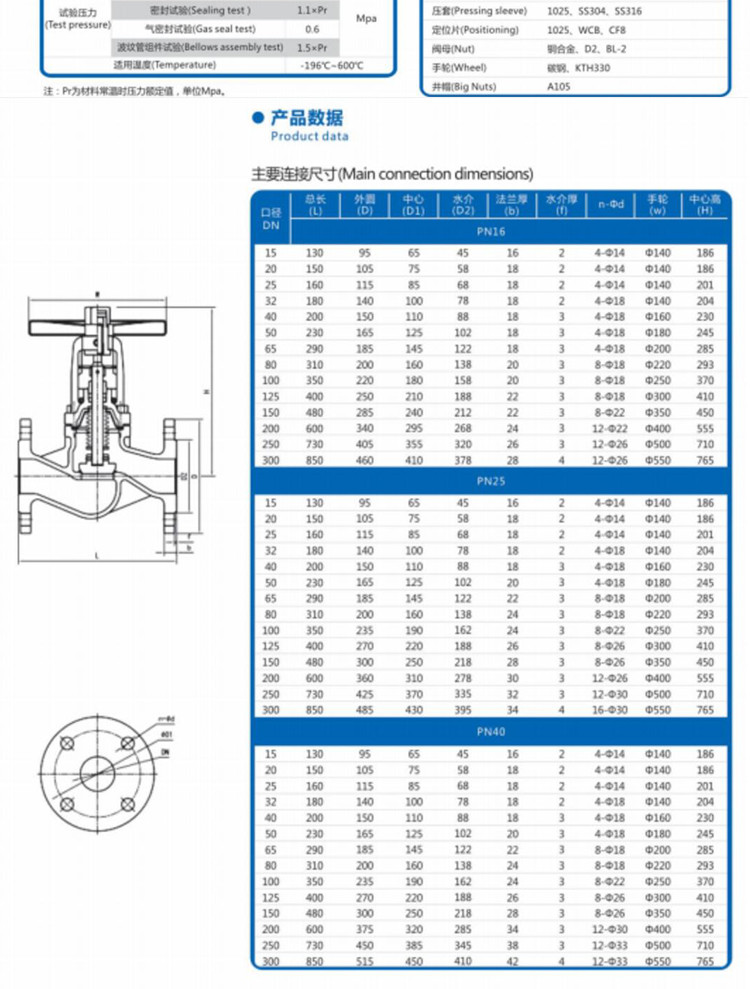 Corrugated Pipe Check Valve WJ41H-16C German Standard High Temperature ...