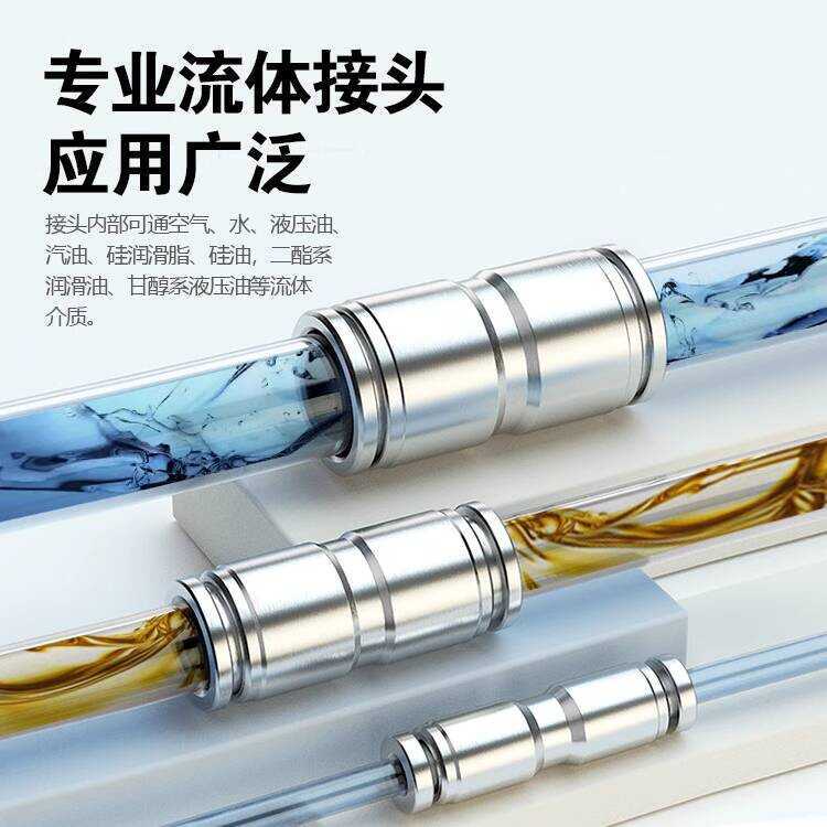 SADES Nickel-Plated Copper Straight-Through PC Male Thread POC Round ...