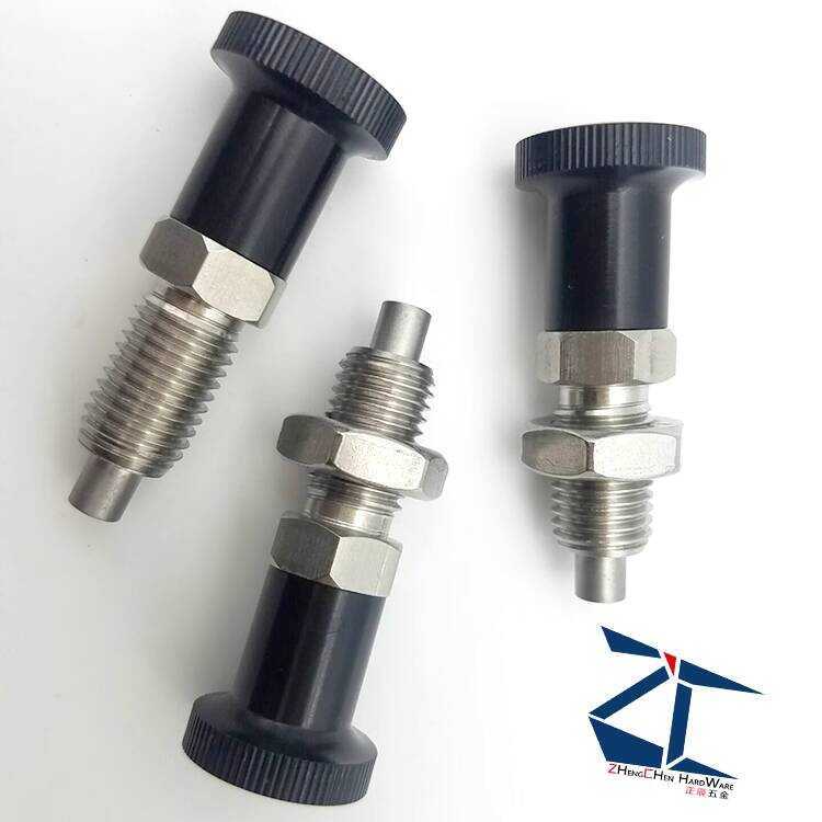 Flat Knob Plunger SMXAS SMXKS Stainless Steel Nylon Head Coarse Thread ...