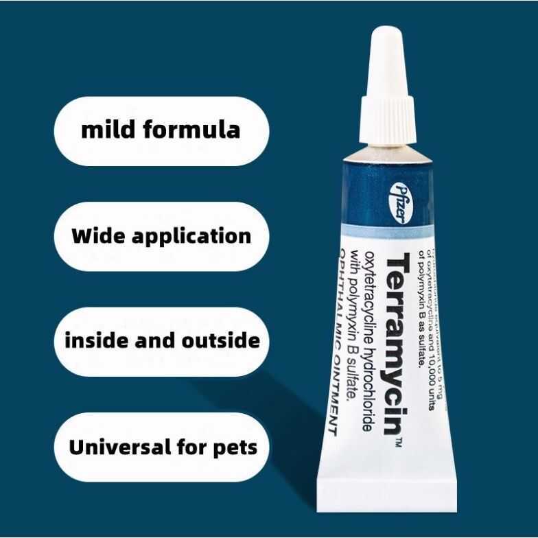 Terramycin Ophthalmic Ointment 3.5G Conjunctiva For Dog / Cat Pets ...