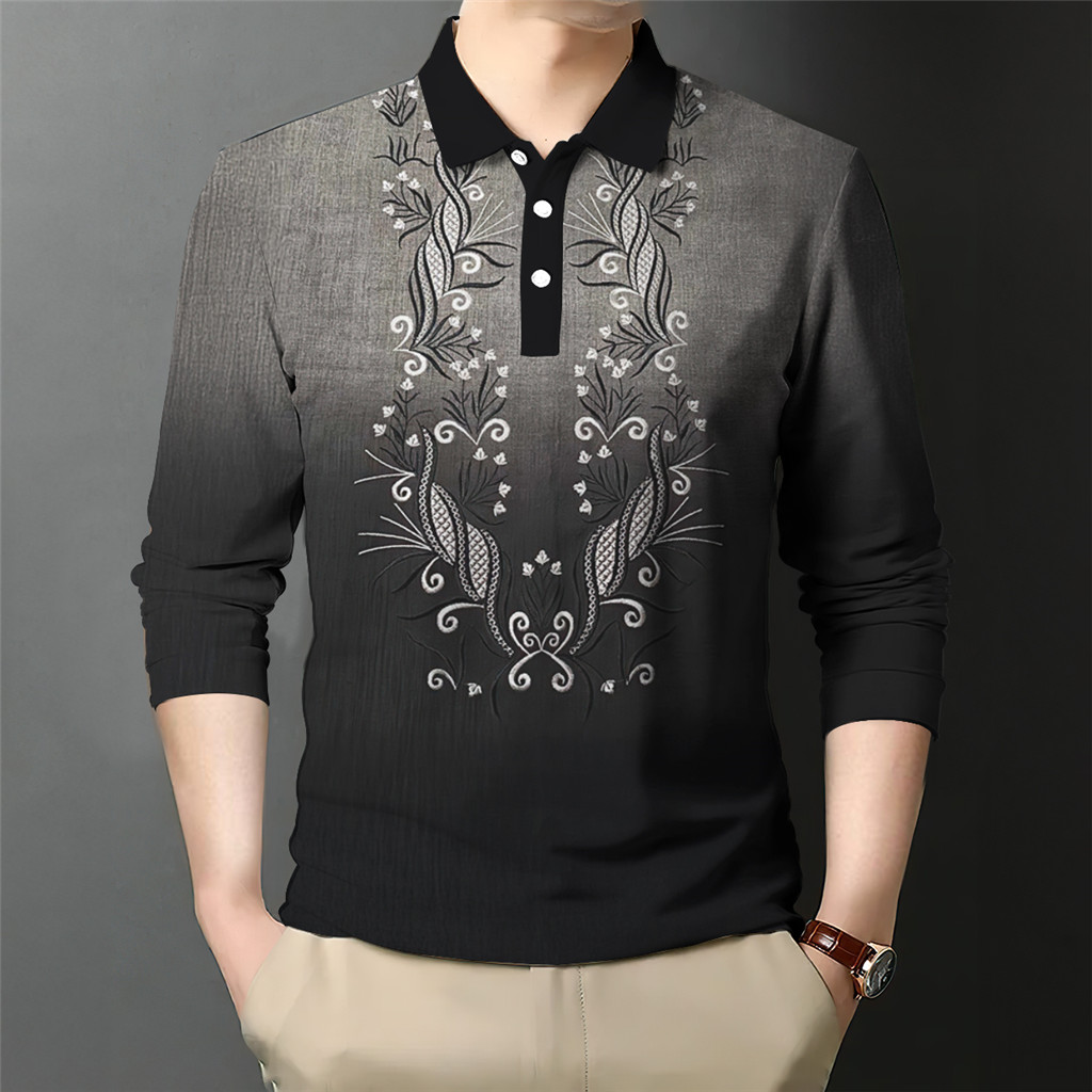 Filipino Men ASEAN Clothing Men's Polo Shirt Modern Barong, Tagalog Men ...