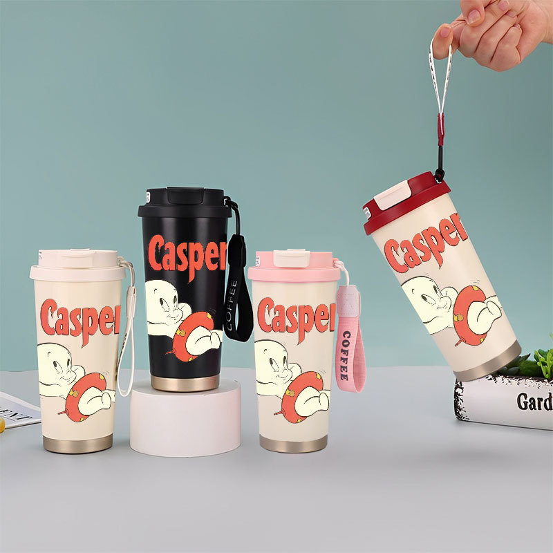 TERMOS Casper the Friendly Ghost Cartoon Stainless Steel Coffee Tumbler ...