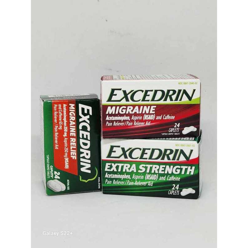 Excedrin Migraine Pain Reliever Extraa Strength Caplets 24 Caplets 42D ...