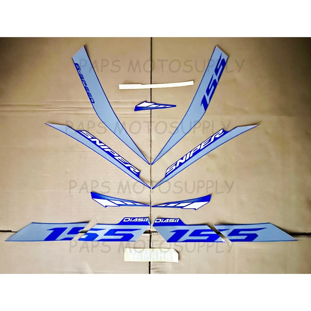 Sniper 155 V3 Race Blue Decals. Yamaha Genuine | Shopee Philippines